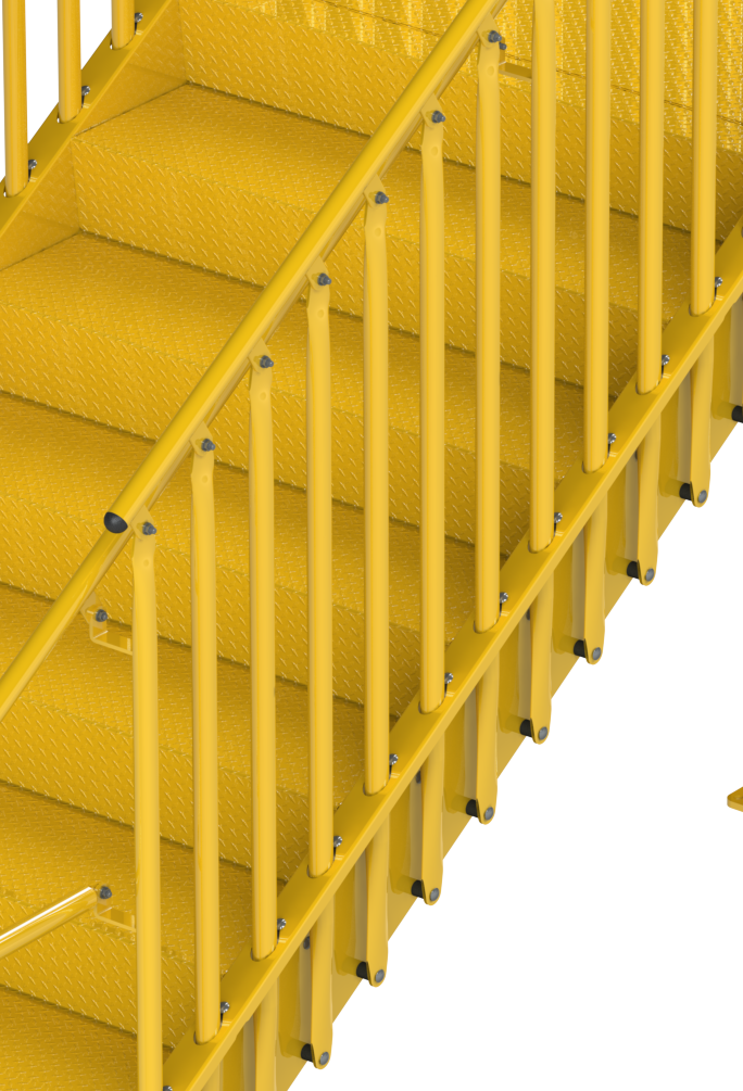 Prefabricated Stair Banister Landing Banisters For Space Saving Stairs